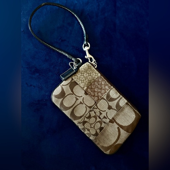 Coach | Bags | Coach Signature Patchwork Wristlet | Poshmark